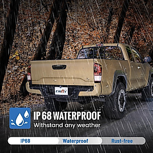 EWAY Tailgate Handle Backup Camera for 2002-2008 Dodge RAM 1500 2500 3500 Tailgate Latch Door Handle Aftermarket Reverse Reversing Back Up Rear View Camera RCA Connector w/ 26FT Extension Harness