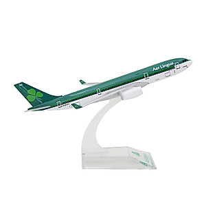 TANG DYNASTY 1:400 Air Bus A330-300 Ireland AER Lingus Metal Airplane Model Plane Toy Plane Model (Green)