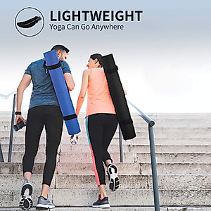 CAMBIVO Yoga Mat for Men and Women, Extra Long and Wide (84'' x 32'' x 1/4 inch) TPE Workout Mat, Large Exercise Fitness Mat for Yoga, Pilates, Workout, Non Slip(Black)