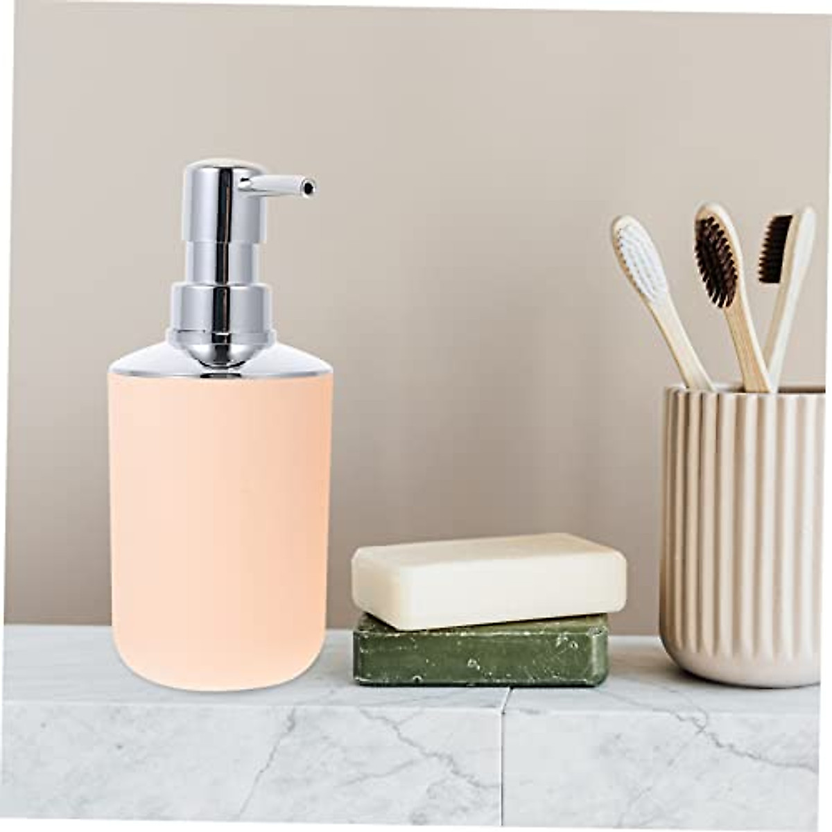 BETOOKY 1 Set Bathroom Set Hand Wash Dispenser Apothecary Storage Jar New Apartment Essentials Foaming Soap Dispenser Bathroom Décor Accessories Soap Dish Black Necessity Bohemian Plastic