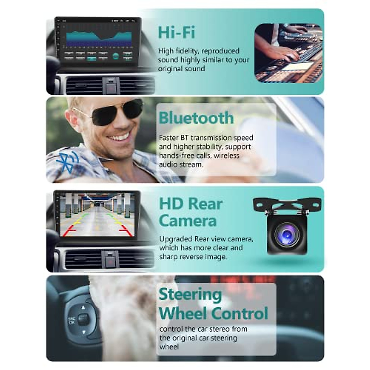 2G+32G Android 11 Car Stereo for Honda Odyssey 2005-2010, Bluetooth Apple Carplay Andriod Auto, 10.1" Touch Screen Multimedia Car Radio with Backup Camera WiFi GPS Navigation HiFi FM/RDS SWC