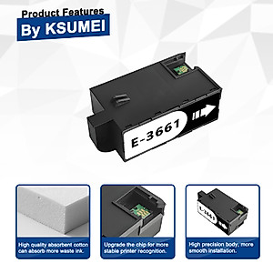 KSUMEI T3661 T366 T366100 Maintenance Box Compatible for Expression Premium XP-6000 XP-6100, Expression Photo XP-970 XP-15000 XP-8500 XP-8600 XP-8700 Printers