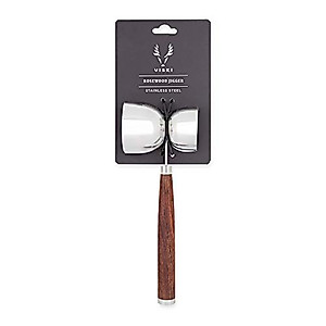 Viski Admiral Wood Handled Jigger, Multicolor