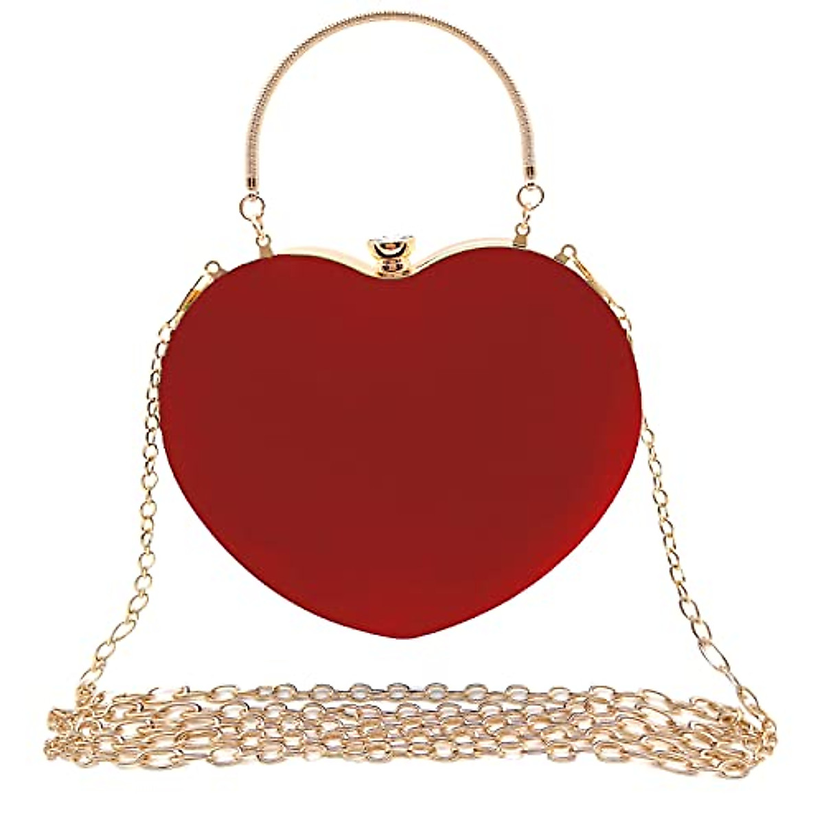Lytosmoo Women Heart Shaped Handbag Wedding Party Evening Bag Mini Clutch Chain Purse Cocktail Prom Evening Tote