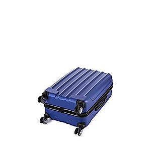 Rockland Santa Monica Hardside Spinner Wheel Luggage, Blue, 19", 24", 28"