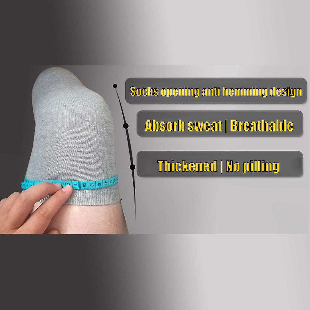 5pcs Stump Socks, Prosthetic Limb Socks Soft Elastic Thickened Cotton Breathable Protective Stump Socks Prosthetic Socks for below the Knee Amputees Amputee Care for Amputee(M)