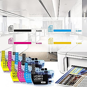 [Latest Version] LC3013 3011 ALLWORK Compatible Ink Cartridges Replacement for Brother LC3013 LC3011 Ink Cartridge Works with Brother MFC-J690DW MFC-J491DW MFC-J497DW MFC-J895DW Inkjet Printer 8 Packs