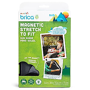Munchkin® Brica® Magnetic Stretch to Fit™ Sun Shade, Black, 1 Pack