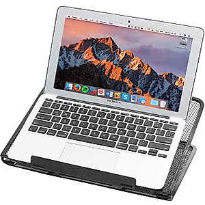 SimpleHouseware Mesh Ventilated Adjustable Laptop Stand, Black