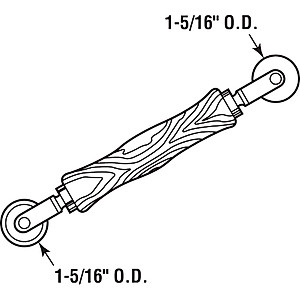 Prime-Line P 7505 Screen Rolling Tool – A Must Have Tool for Installing Window and Door Screens – Spline Roller with Wood Handle and Steel Wheels – Durable and Easy to Use