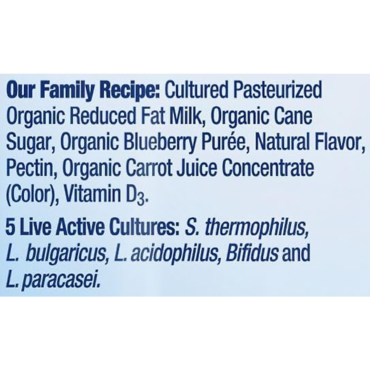 Stonyfield Organic Kids Blueberry Lowfat Yogurt, 3.5 oz. Pouch, Single Serve – Includes Live Active Cultures