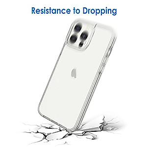 JETech Case for iPhone 13 Pro Max 6.7-Inch, Non-Yellowing Shockproof Phone Bumper Cover, Anti-Scratch Clear Back (Clear)
