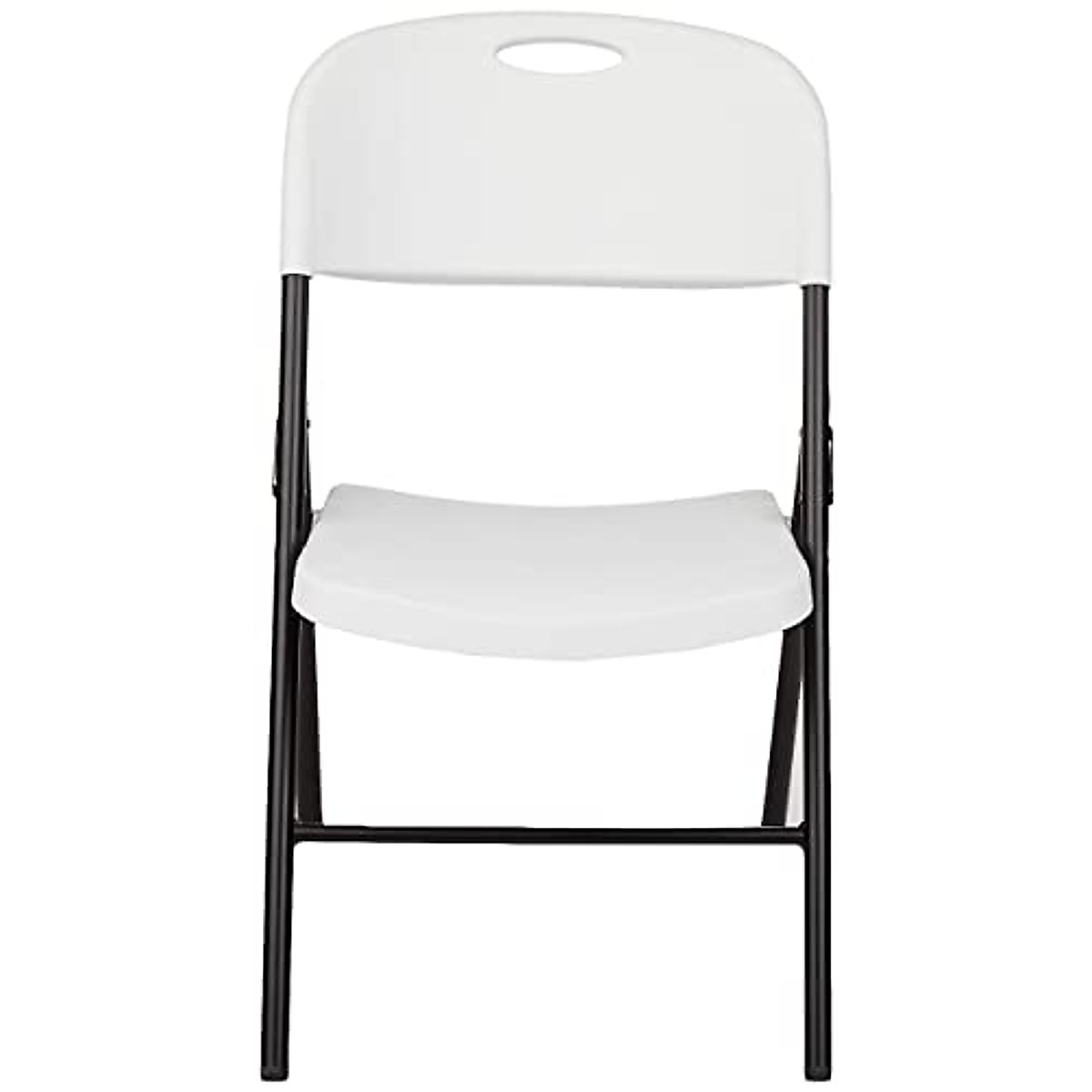 Amazon Basics Folding Plastic Chair, 350-Pound Capacity, White, 2-Pack
