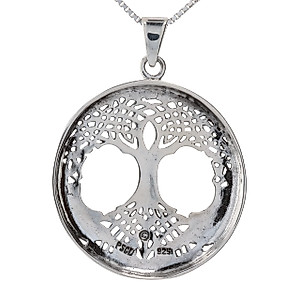 Jewelry Trends Sterling Tree of Life Silver Celtic Growth Pendant Necklace 18"