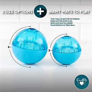 Our Pets Smarter Toys IQ Treat Ball - Colors Mary Vary - 4" - for Larger Dogs