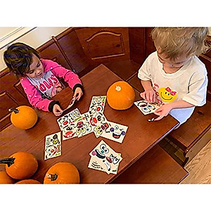 36 Pack Halloween Pumpkin Decorating Stickers Mini Make 36 Small Pumpkin Face Stickers for Halloween Kids Toddlers Party Favors Halloween Treats Stickers Gifts 18 Sheets