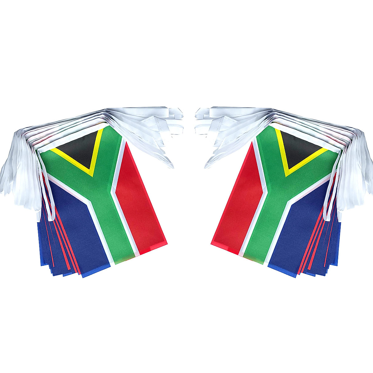 ZXvZYT South Africa South African Flag Banner String,Small Mini South Africa Pennant flags,For Grand Opening,National Sports Events,Party Festival Decorations(50 Feet 38 Flags)