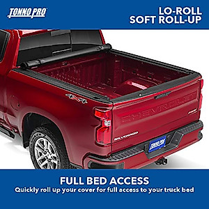 Tonno Pro Lo Roll, Soft Roll-up Truck Bed Tonneau Cover | LR-3045 | Fits 2015 - 2020 Ford F-150 5' 7" Bed (67")