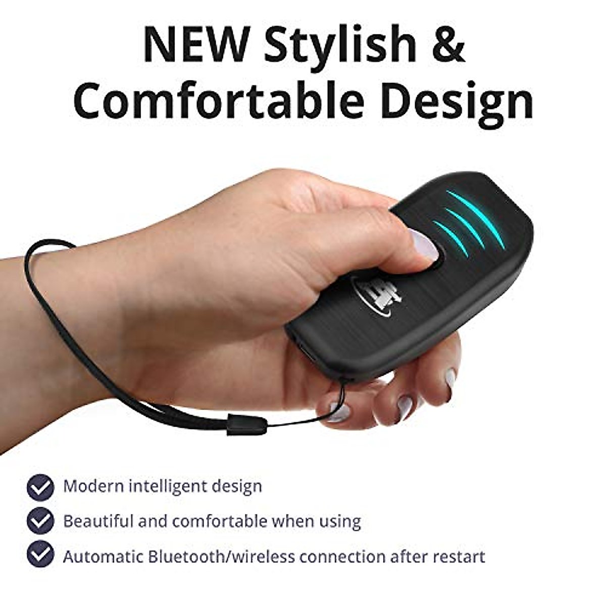 ScanAvenger Portable Mini-Wireless Bluetooth Barcode Scanner: Hand Scanners - Cordless, Rechargeable 1D & 2D Scan Gun for Inventory Management - Wireless, Handheld USB QR (1D & 2D Barcode Scanner)