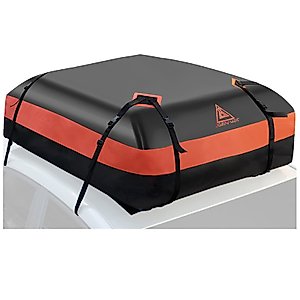 Car Rooftop Cargo Carrier Bag, 15 Cubic Feet Waterproof Heavy Duty 720D Car Roof Luggage Bag for All Vehicle with/without Racks - Storage Bag, Anti-Slip Mat, 4 Door Hooks