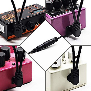 SONICAKE 9V DC 5-Way Daisy Chain Cable Right Angle Plug Daisy Chain Power Cable for Guitar Effects Pedal