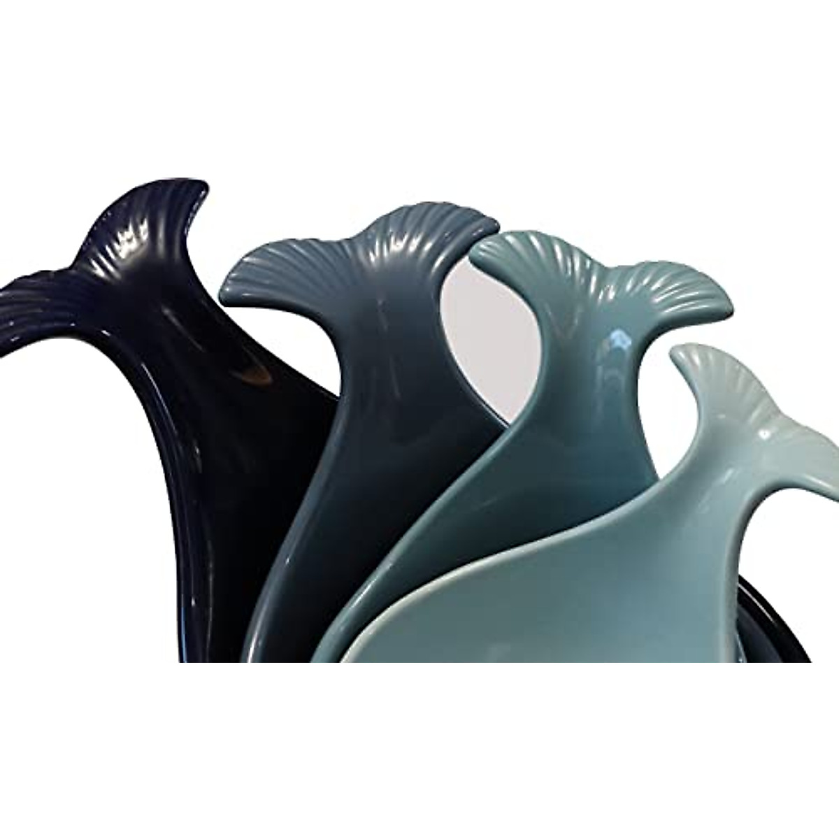 AFYBL Porcelain Ceramic Whale Shaped Bowls Ramekins Set/Stackable White Dipping Bowls with Handle for Fruit, Salad, Candy, Nut, and Snack Set of 3 (whale bowl)