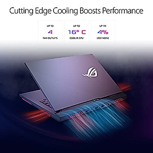 ASUS ROG Strix G15 (2021) Gaming Laptop, 15.6” 300Hz IPS Type FHD Display, NVIDIA GeForce RTX 3050 Ti, AMD Ryzen R7-5800H, 16GB DDR4, 1TB PCIe SSD, RGB Keyboard, Windows 10, Black, G513QE-ES76