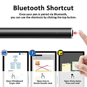 RENAISSER Raphael 520BT Stylus Pen for Surface, Bluetooth for Remote Control, Designed in Houston, Made in Taiwan, 4096 Levels of Pressure Sensitivity, Magnetic Attachment, Rechargeable