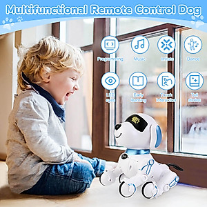 Britik Robot Dog Toys for Kids 8 9 10 11 12, Remote Control Dogs, Robot Dog for Kids 8-12, Pet Robotic, Electric Dog Toy, Robotic Dogs, Toys for 5 6 7 8 9 10 11 12 Years Old Boys Girls, Blue