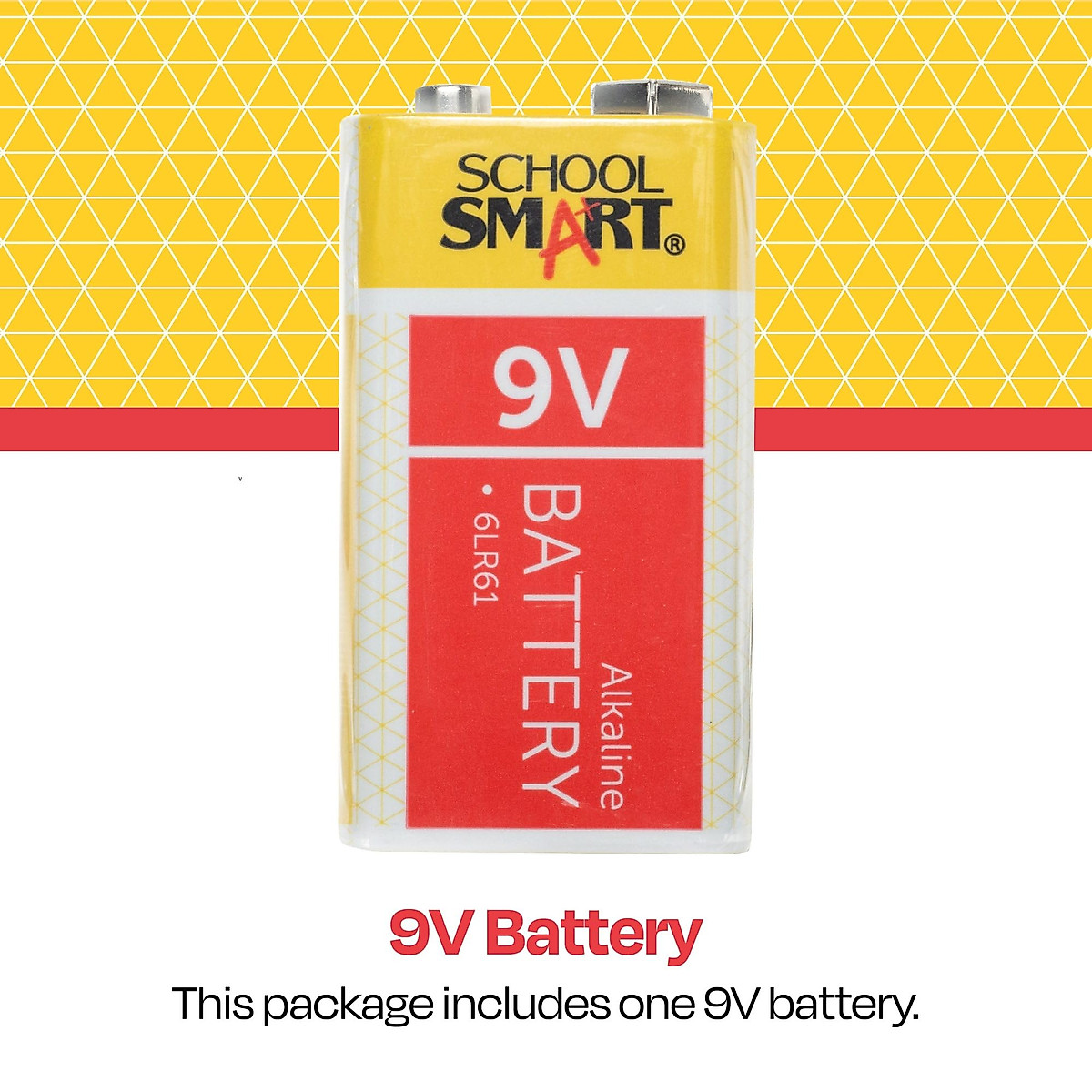 School Smart - 595624 Alkaline Batteries, 9V