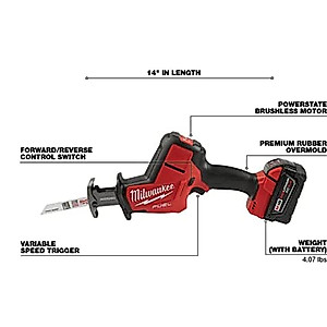 Milwaukee M18 FUEL 18-Volt Lithium-Ion Brushless Cordless HACKZALL Reciprocating Saw and Impact Driver Combo Kit (2-Tool)
