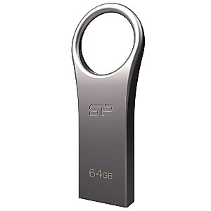 Silicon Power 64GB Jewel J80 USB 3.0 Flash Drive, Titanium (SP064GBUF3J80V1T)