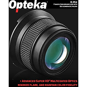 Opteka 58MM 0.35x Fisheye Wide Angle Lens Compatible with Canon DSLR Cameras Including Macro Close Up Attachment