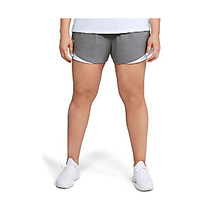 Under Armour Womens Play Up 3.0 Shorts , True Gray Heather (025)/White , 3X