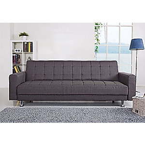 Gold Sparrow Frankfort Convertible Sectional Sofa Bed, Gray
