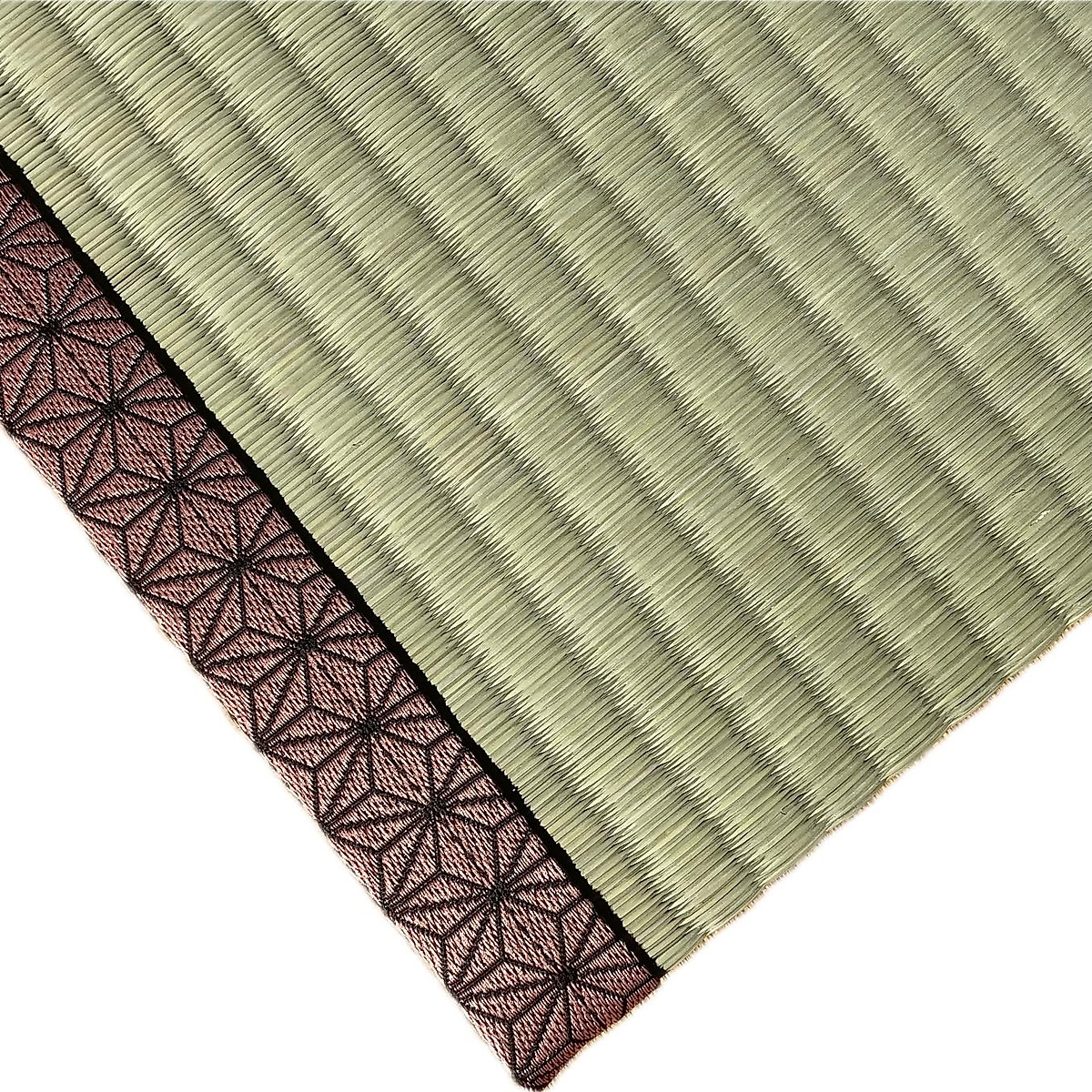 和楽美 Warabi Tatami mat for Living Room, Mattress, Rug,Portable Mattress,Japanese Bed, Rush Igusa Made in Japan 33.5in×33.5in (Asanoha)
