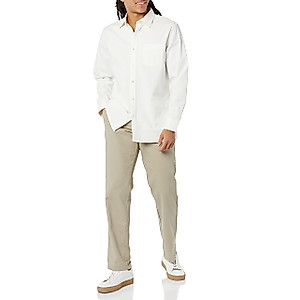 Amazon Essentials Men's Straight-Fit Wrinkle-Resistant Flat-Front Chino Pant, Khaki Brown, 40W x 32L