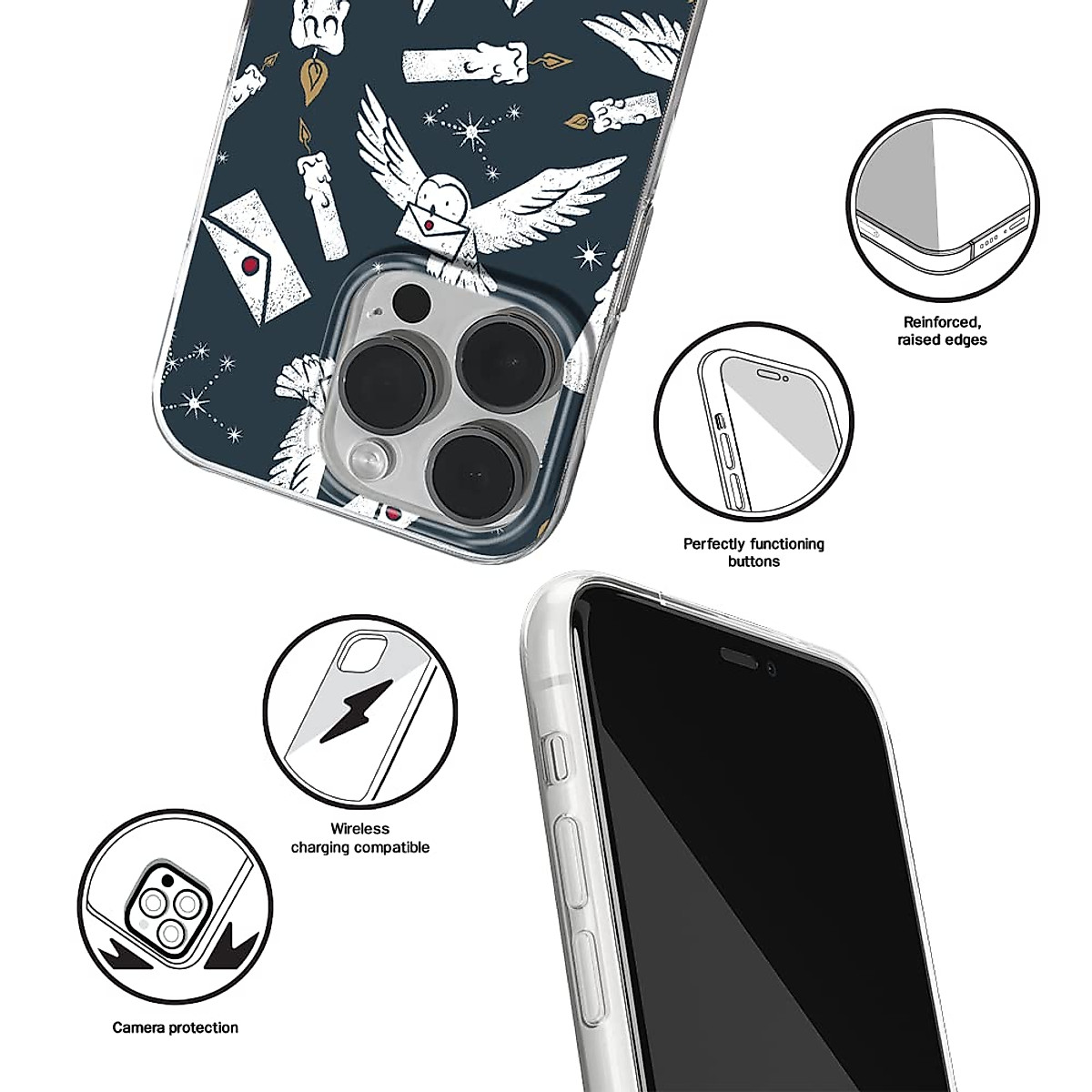 ERT GROUP Mobile Phone case for iPhone 14 PRO Original and Officially Licensed Harry Potter Pattern 034 optimally adapted to The Shape of The Mobile Phone, case Made of TPU