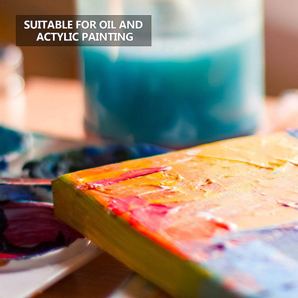 10 Pack Canvas Panels 16" x 12" Rectangle 40 X 30CM 100% Cotton White Blank Stretched Canvas Boards for Painting Craft Drawing Acrylics Canvas Art Board Acrylic Oil Paint DIY Kids Children Adults