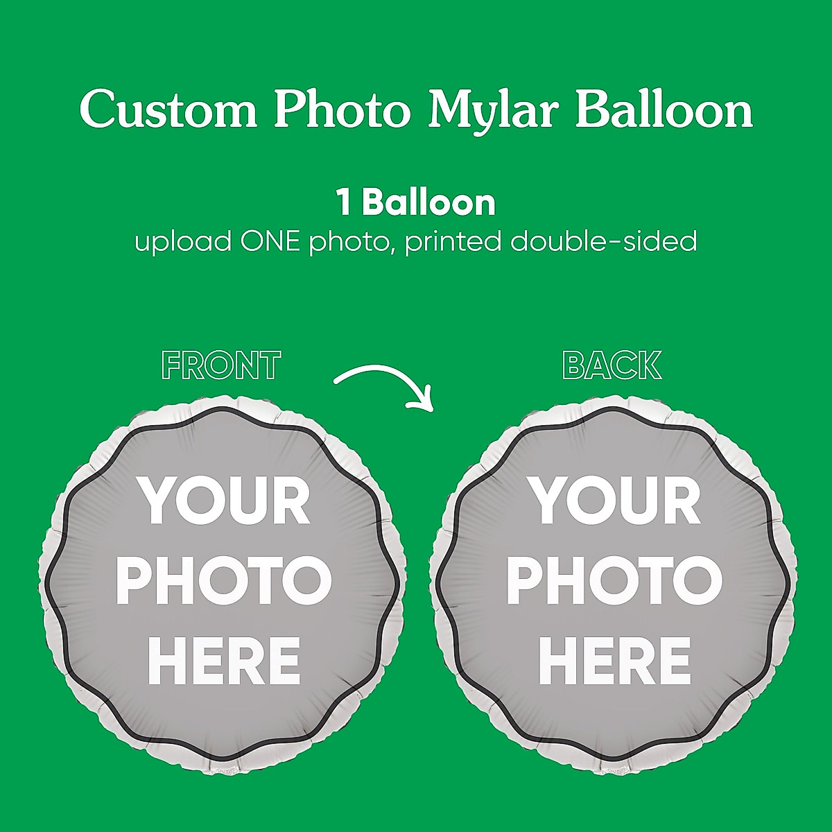 Big Dot of Happiness Personalized Photo Balloons, Personalized Birthday Balloons, Baby Shower Decor, Bachelorette Party Decorations, Bridal Shower Ideas, Custom Double-Sided Mylar Balloon, 1 Piece