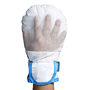 Wisexplorer Medical Hand Restraints Safety Mitts Glove for Dementia Elderly and Patients, Fingers Separated Design with Breathable Mesh and Thick Sponge
