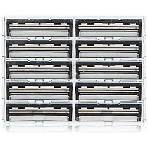 100 Taconic Shave Twin Blade Razor Cartridges with Lubricating Strip - Compatible with all Gillette Trac 2, Gillette Atra, Vector and Contour razor handles. Also fits on Personna Bump Fighter handles , Made in the USA