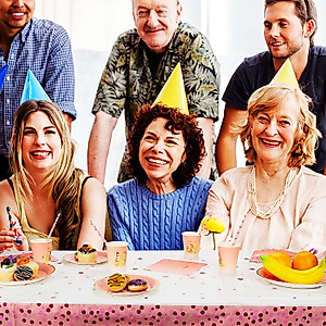 50th Birthday Decorations Party Supplies Set - Disposable Tableware Includes Plates, Cups, Napkins, Straws, Tablecloth for Her 50 Birthday Party - Serves 24