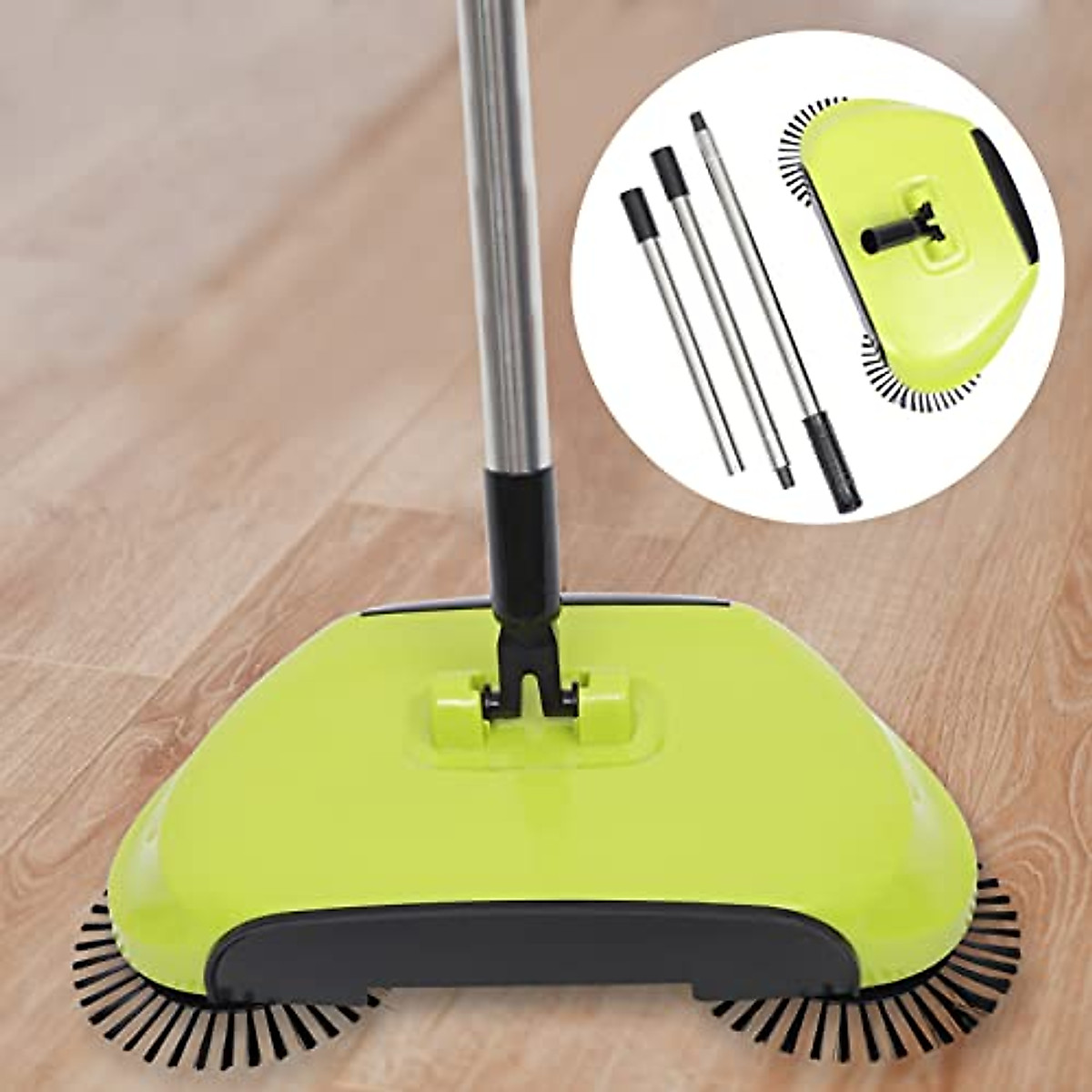 NOLITOY Hand Push Floor Sweeper Broom Carpet Sweeper Floor Cleaning Mop, 360° Rotating Cleaning Sweeper for Home Office Carpet Cleaning