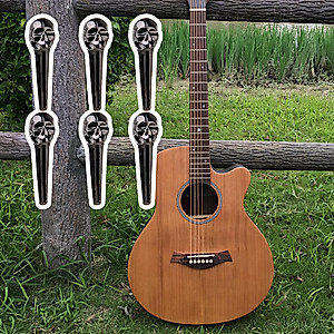 Yibuy Black Bridge End Pins Suitable for Acoustic Guitar Metal 35mm x 8m Pack of 6