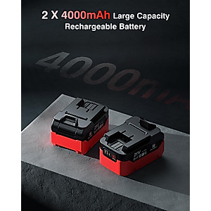 Avhrit Cordless Impact Wrench 1/2 Inch, 480Ft-lbs(650Nm) Brushless 1/2 Impact Gun w/ 2x 4.0 Batteries, Fast Charger, 4 Sockets, 6 Screws, Electric Impact Wrench for Home Car Tires