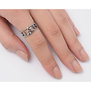 Women's Dragonfly Flower Fashion Ring New .925 Sterling Silver Band Size 10