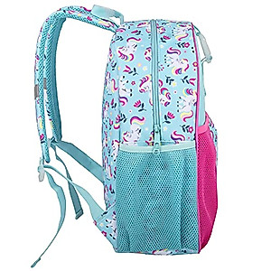 Up We Go Toddler, Preschool, and Elementary School Backpack and Lunch Bag Set for Girls, Boys (Enchanted Unicorn)