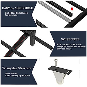 ANCTOR King Bed Frame with 4 Drawers, Faux Leather Upholstered Platform Bed, Bed with Storage No Box Spring Needed,Metal Slats Support, Easy Assembly