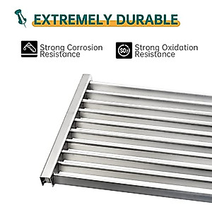 Kalomo 16”Grill Grate Replacement Heat Plates Shield BBQ Gas Grill Parts for 4 Burner Dyna-Glo DGF493BNP DGF493PNP DGB494SPB, Kenmore 146.23678310 146.23681310 146.23679310, Backyard BY13-101-001-12